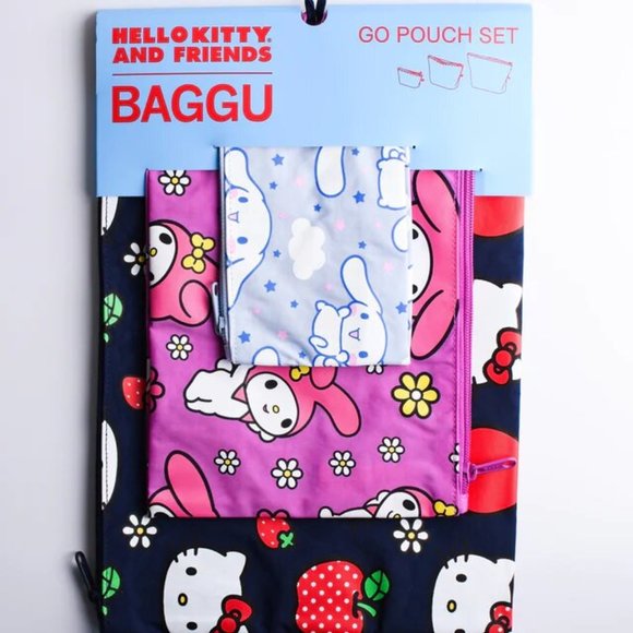 BAGGU | Bags | Nwt Baggu Go Pouch Set Hello Kitty Friends Cinnamoroll ...